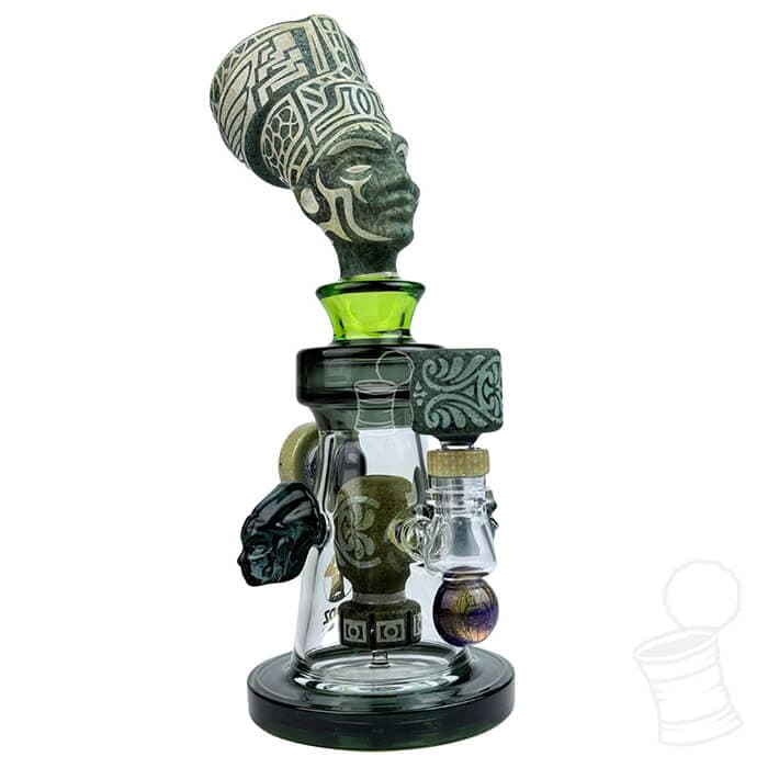 BONG ABDZ GOLD MAORI PHARAOH GREEN 14 - Popipe