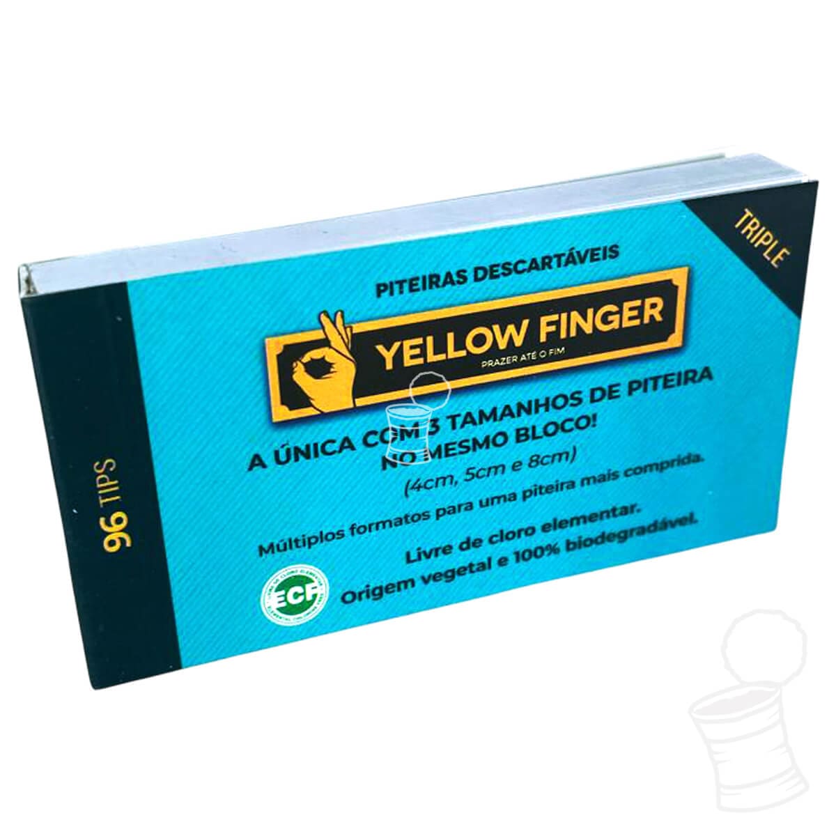 TIPS YELLOW FINGER TRIPLE AZUL - Popipe